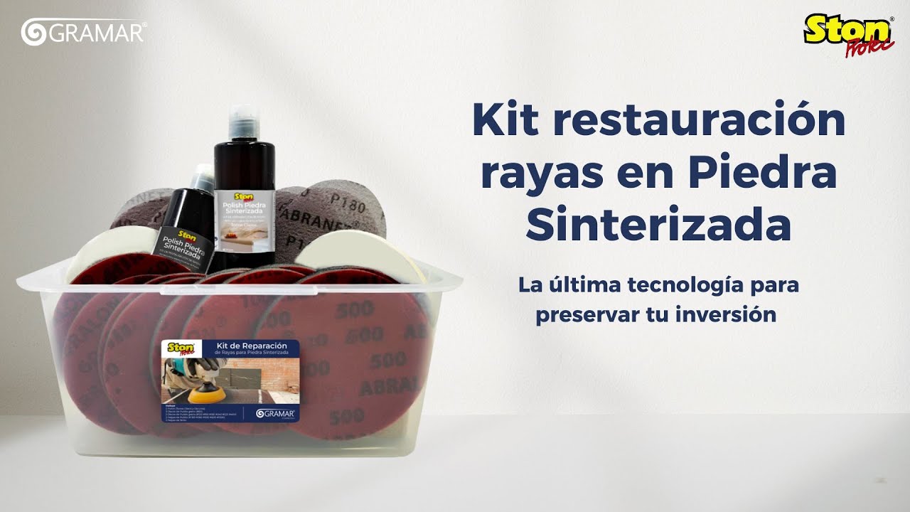 ¿Cómo restaurar rayas en Piedra Sinterizada?  -Kit Stonprotec