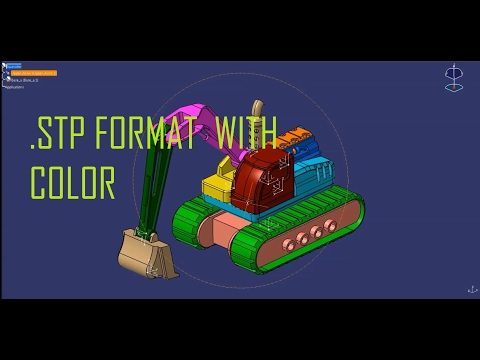 Convert to .STP format with COLOR of Parts in Catia V5