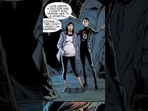 Superman delivers his baby in the batcave