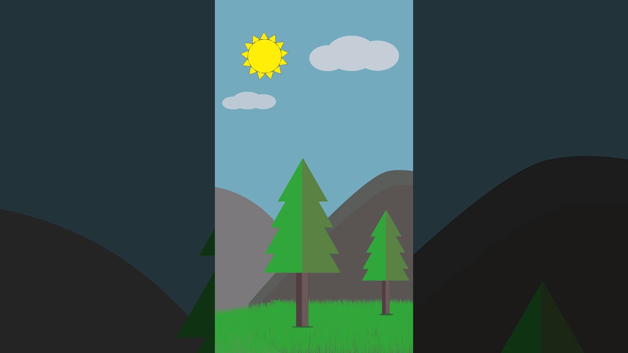 vector nature landscape - tutorial