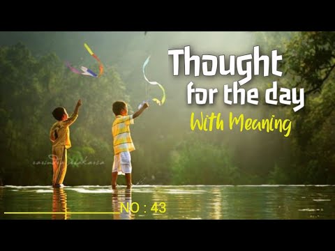 Thought for the Day in English with Meaning | Daily Thought | Thought of the Day | Quotes on life