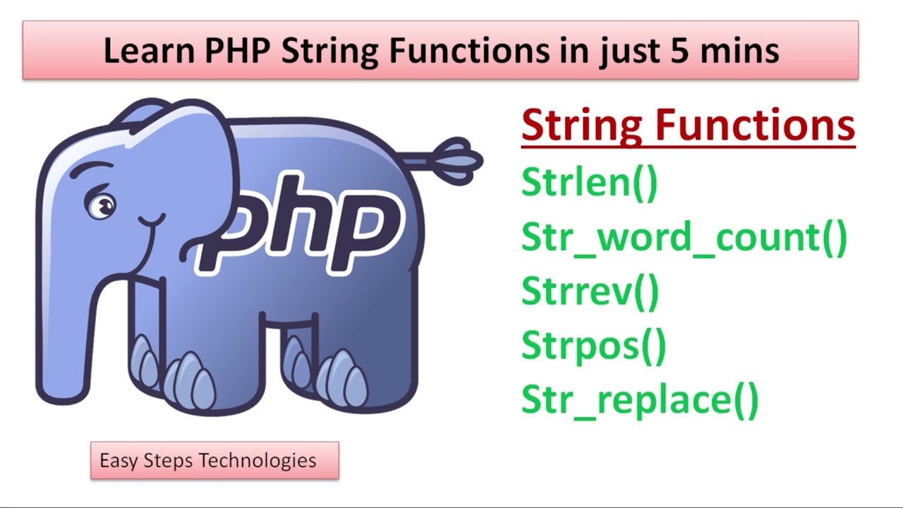 Mastering PHP String Manipulation: strlen, str_word_count, strrev, strpos, and str_replace