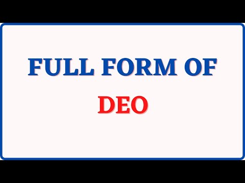 Full Form Of DEO