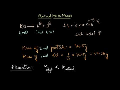 Abnormal molar masses | Solutions | Chemistry | Khan Academy