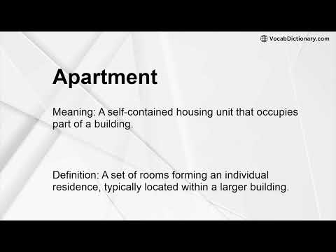 Apartment Meaning