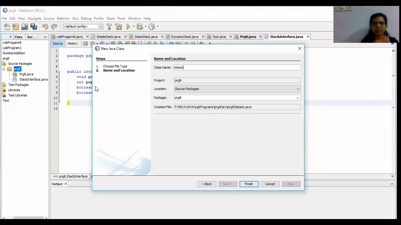 Java Program to create and use Interface