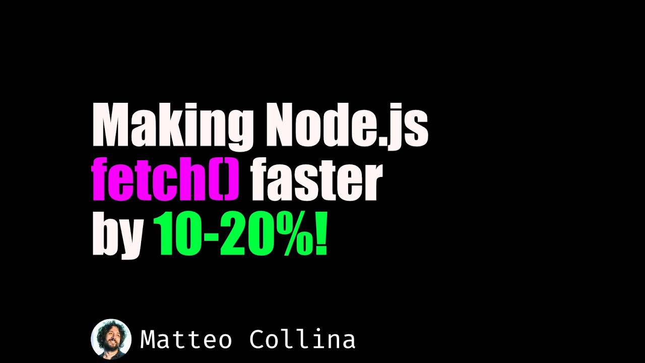 Improving Node.js fetch() by 10% - From flamegraph to implementation!