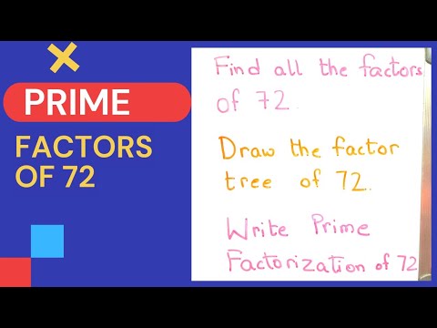 Write all the factors of 72 | Factor Tree of 72 | Prime Factorization of 72 | Maths Tube Learning