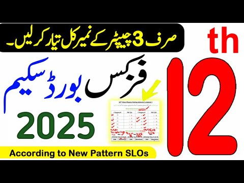 12th Class Physics Pairing Scheme 2025 || 2nd Year Physics Guess Paper 2025 | 2nd Year Physics Paper