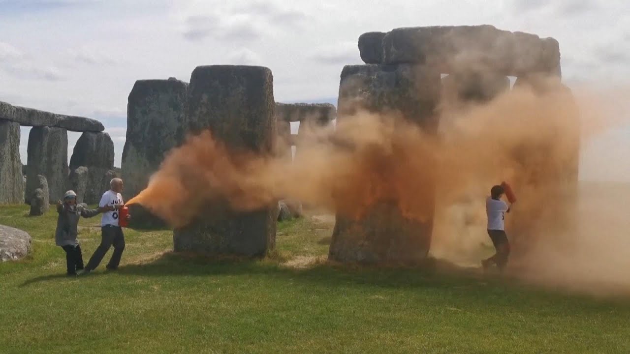 Activists Vandalize Stonehenge With Orange Paint