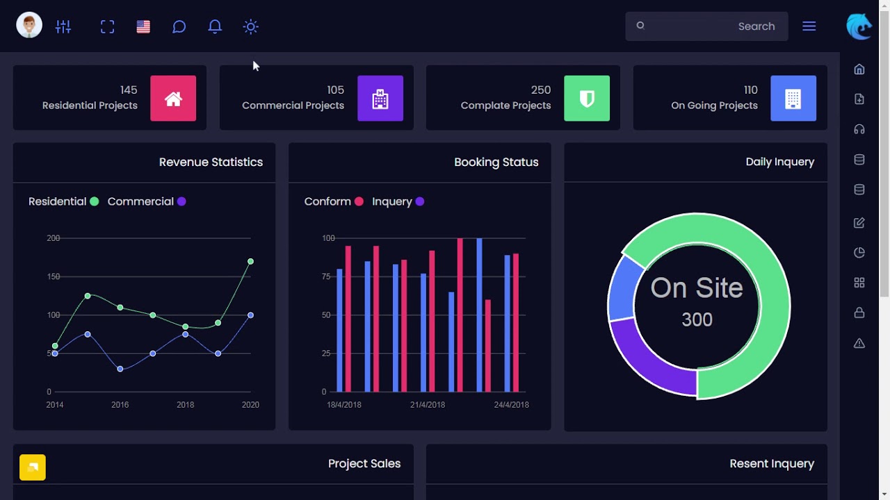 Bootstrap 5 Admin Dashboard with Light Mini Sidebar RTL Theme
