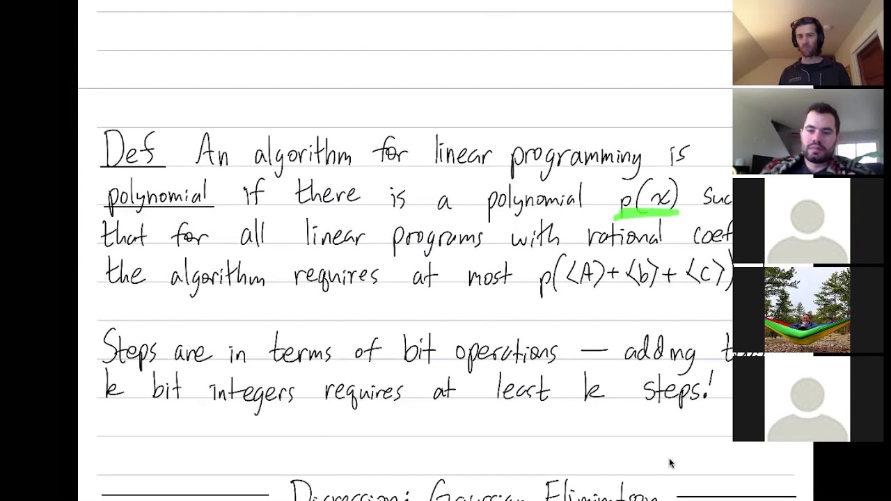 Linear Programming 34: Polynomial and strongly polynomial algorithms