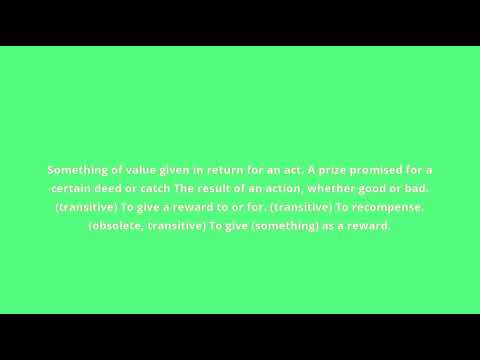 what is the meaning of reward