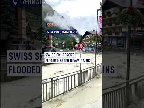 Swiss ski resort flooded after heavy rains