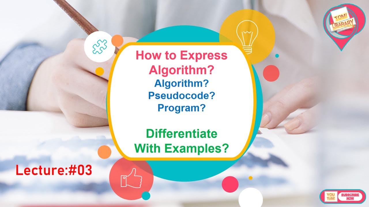 LECTURE #03= Difference between Algorithm and Program | Pseudocode algorithm | Differentiate In Urdu