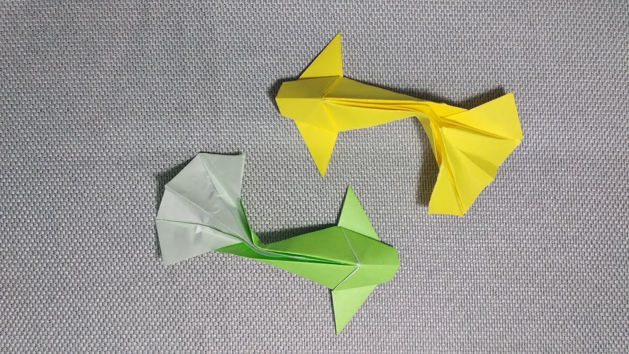 ORIGAMI GOLDFISH || How To Make A Paper Goldfish || Gấp con cá vàng bằng giấy