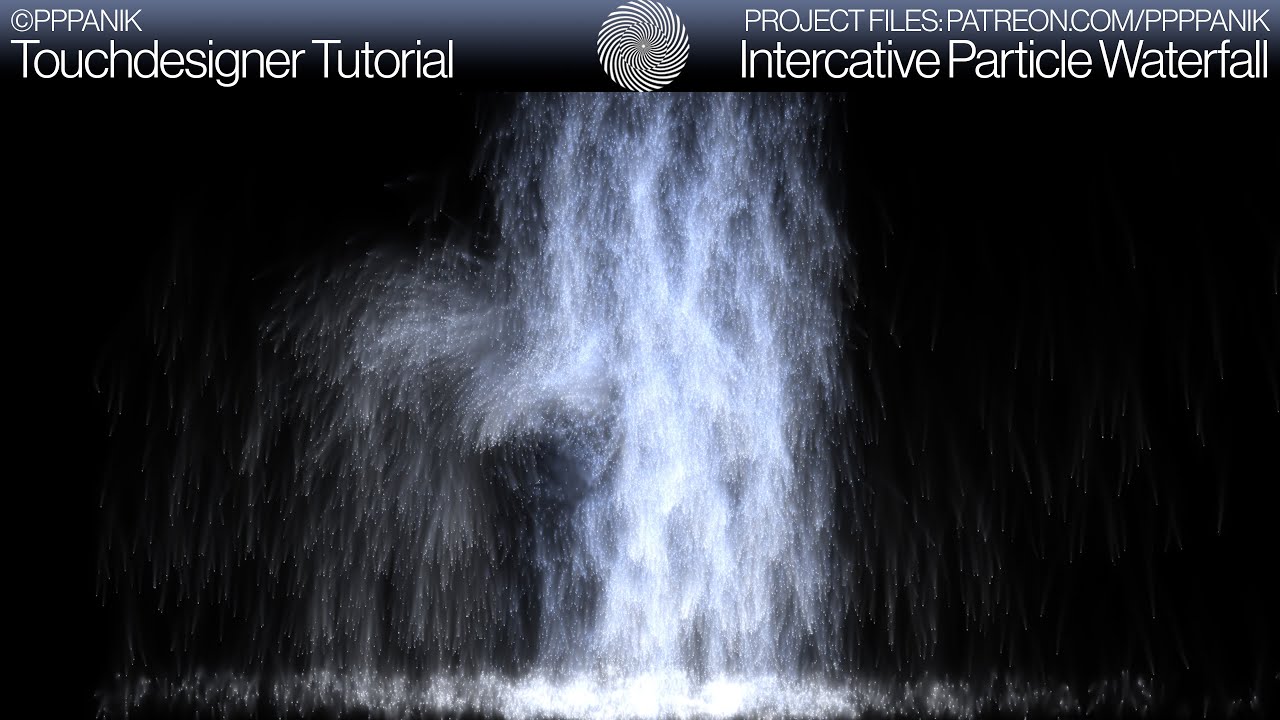 INTERACTIVE PARTICLE WATERFALL - TOUCHDESIGNER TUTORIAL