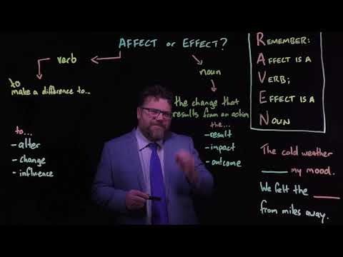 Affect or effect? Here's a tip to help you work out which word is correct | Grammar and Thongs