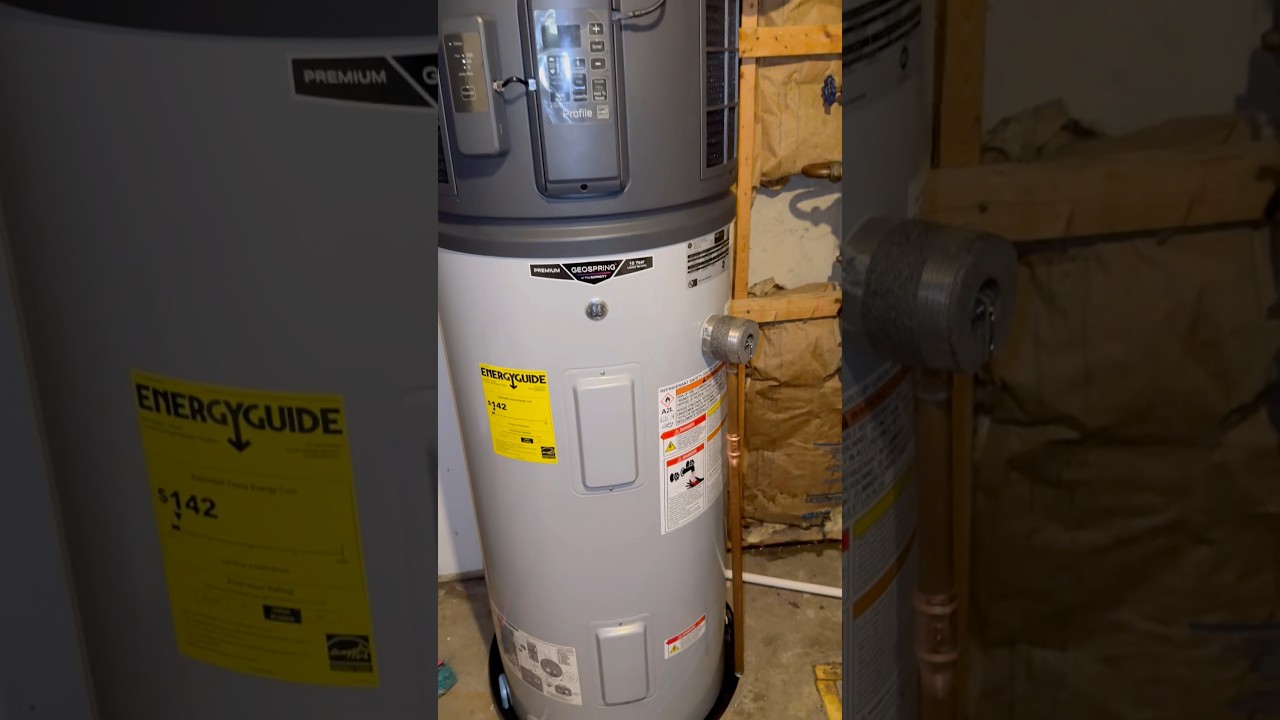 How to install a heat pump water heater. @GEProfile #geprofilepartner #plumbing #hvac  #electrical