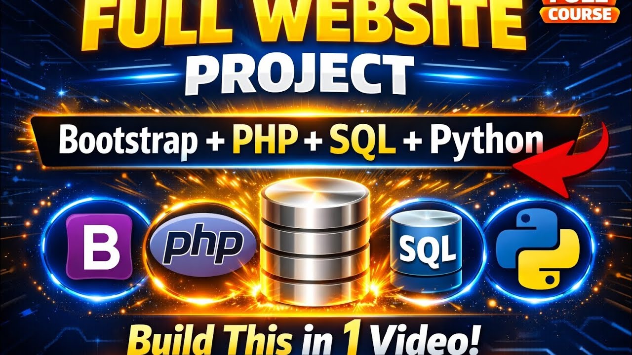 Build a Full Stack Website in One Video (2026) | Bootstrap PHP MySQL Python