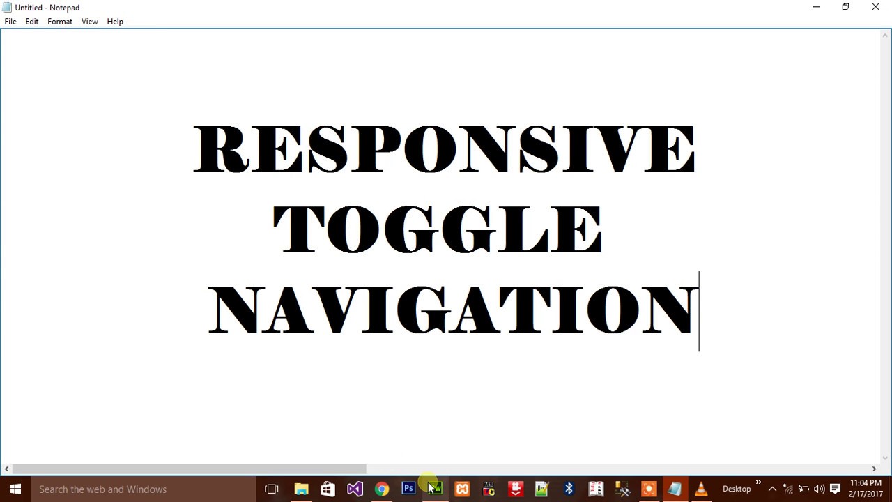 Responsive Navigation toggle using jquery