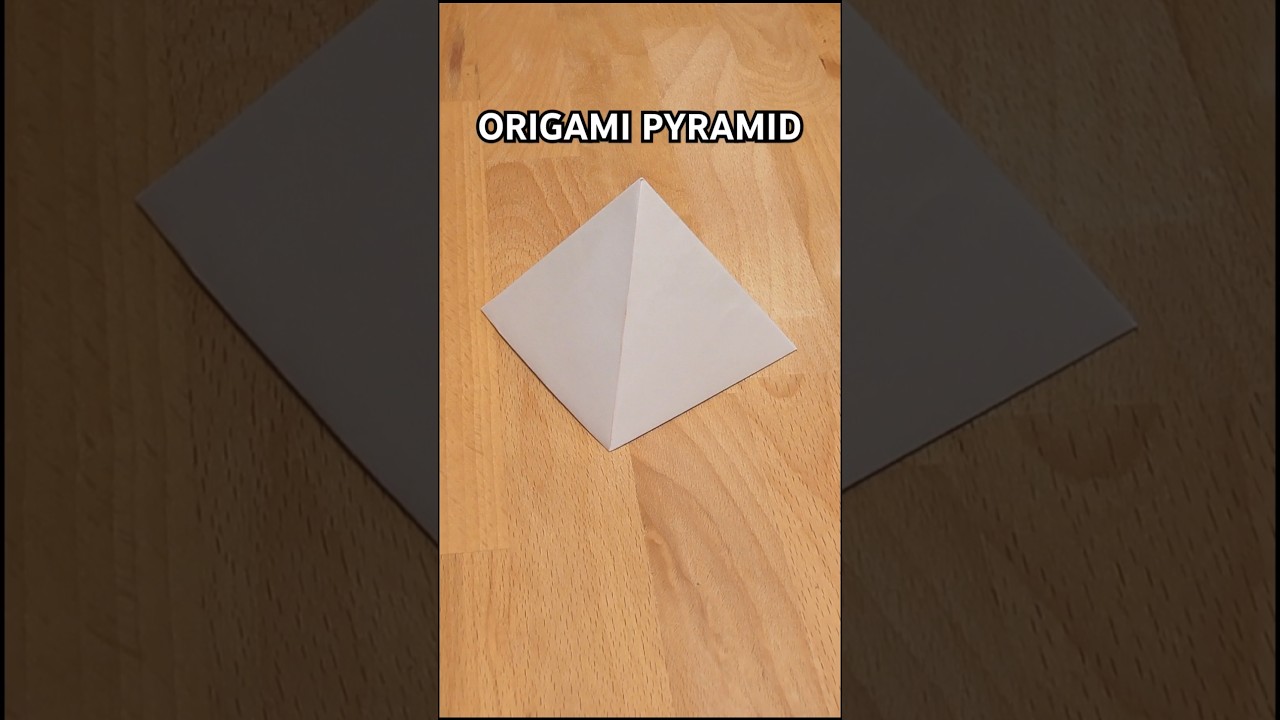 HOW TO MAKE A ORIGAMI PYRAMID INSTRUCTION  | ORIGAMI PAPER PYRAMID INCL ART