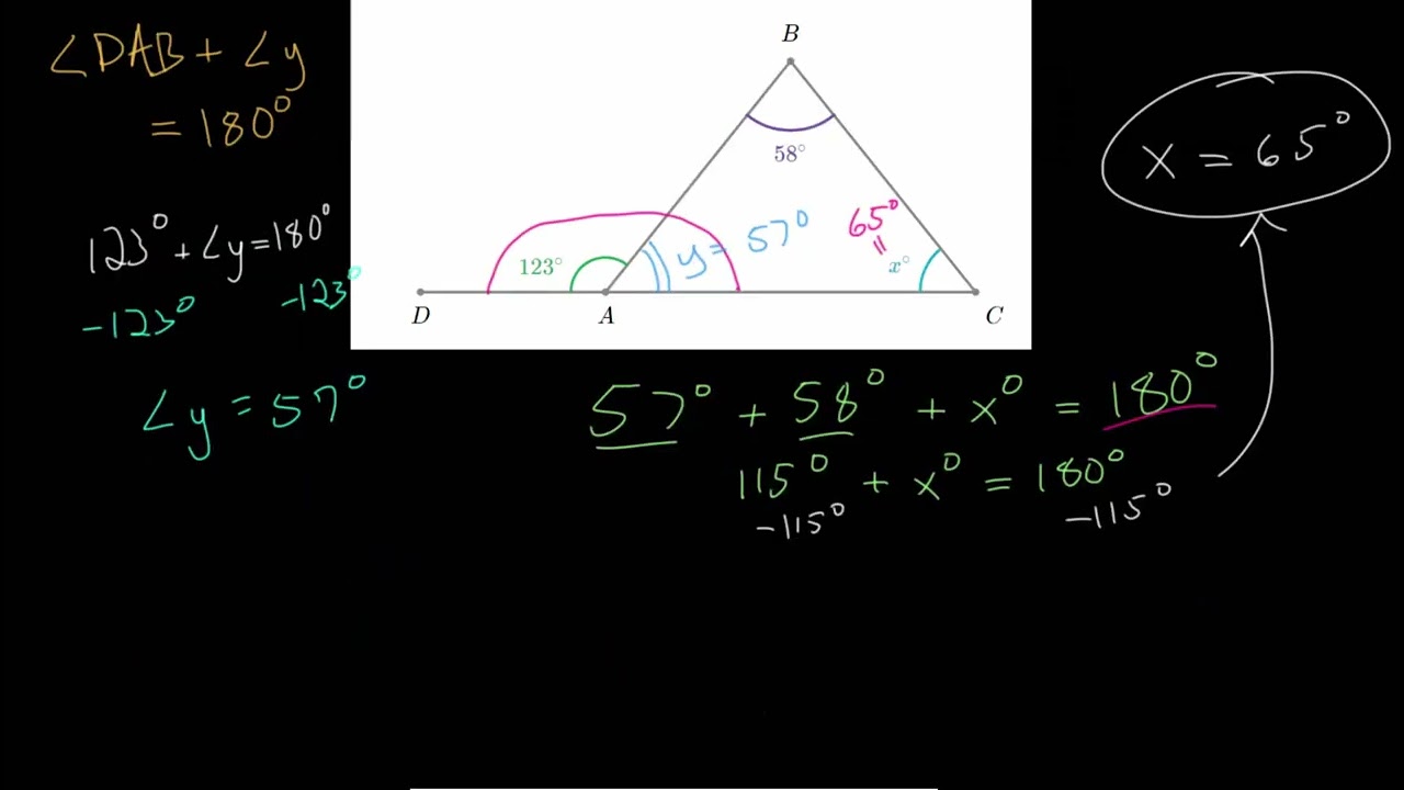 Finding Angle Measures Using Triangles