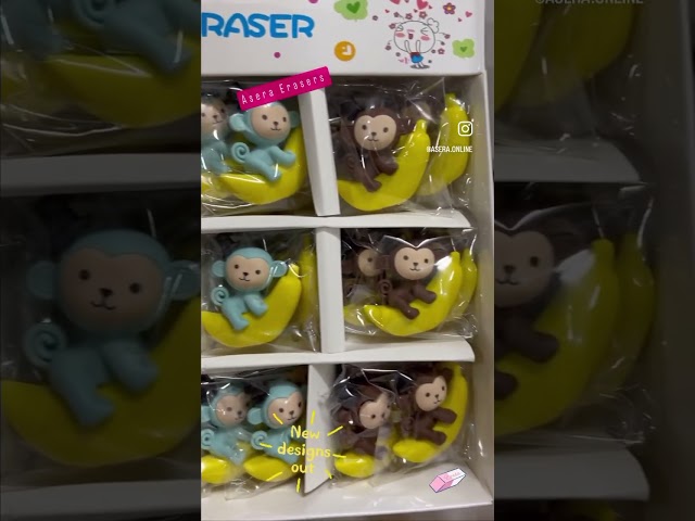 Kids Eraser - Asera Monkey Erasers Pencil Top Eraser Jungle Theme ...