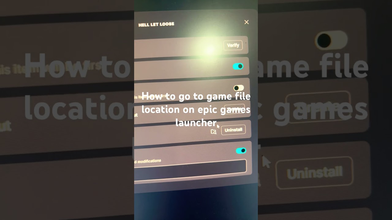 How to go to game file location on epic games launcher