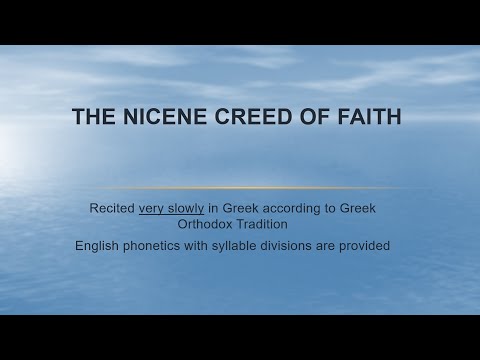 The Nicene Creed of Faith in Greek, Phonetics, and English ...