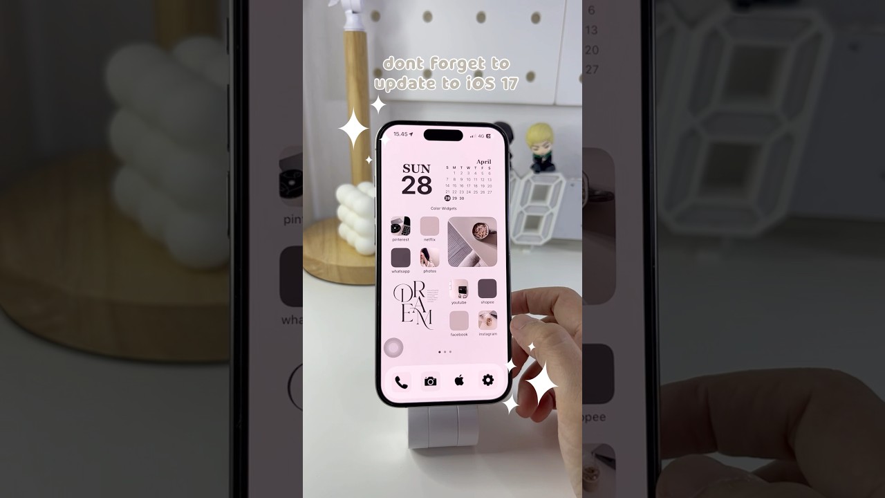 MAKE YOUR PHONE AESTHETIC✨~Black & Beige theme #iphone #homescreen #widgets