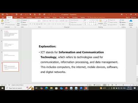 ICT stands for Information and communication technology/ICT aptitude