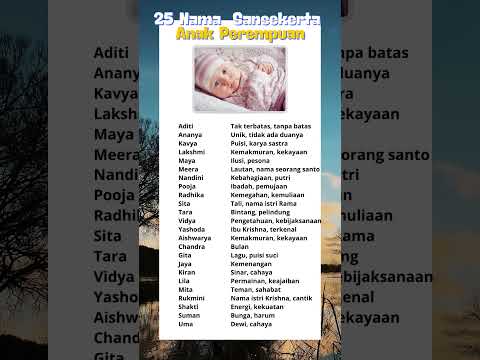 25 Nama anak perempuan bahasa sansekerta✨️ #artinama #namaanak