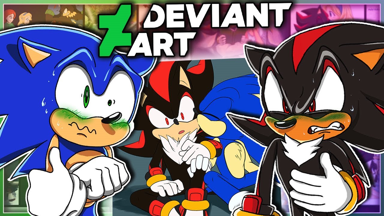 SONIC KISSING SHADOW!! - Sonic & Shadow Visit DEVIANTART!?