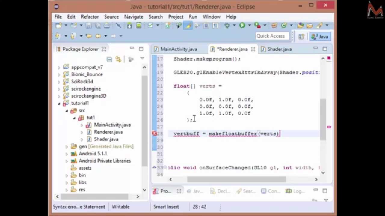 Android OpenGL ES: Tutorial 1 - Triangle