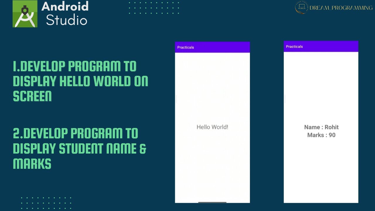 Android Studio Tutorial 2023 || Mobile Application Development Practical Video || Android Practicals