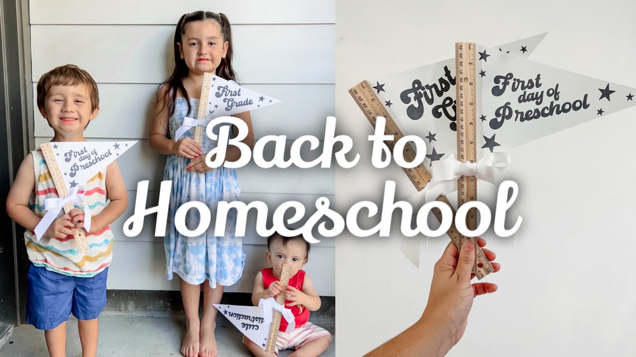 BACK TO HOMESCHOOL + DIY PENNANT FLAGS || 2023