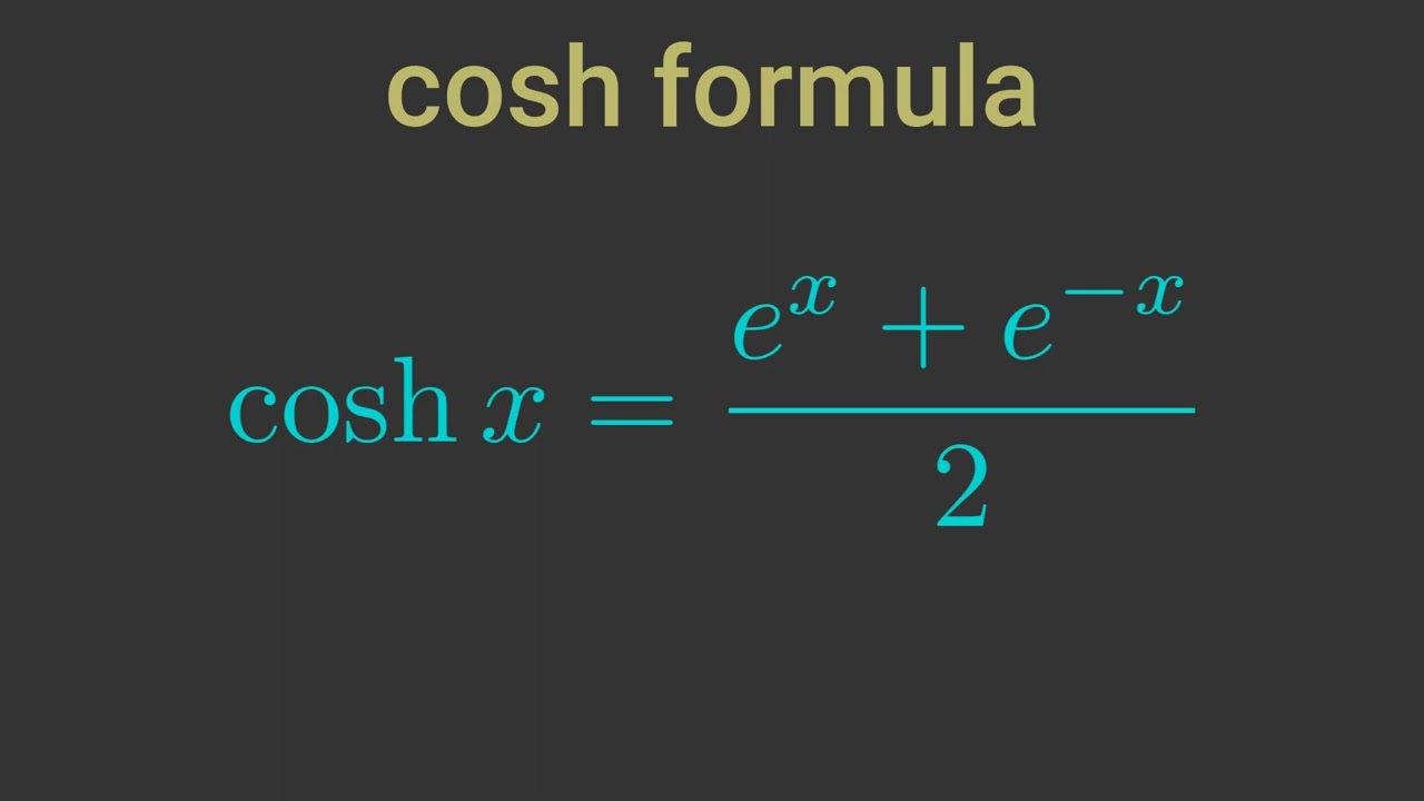 A Level Pure Maths - Hyperbolic Functions