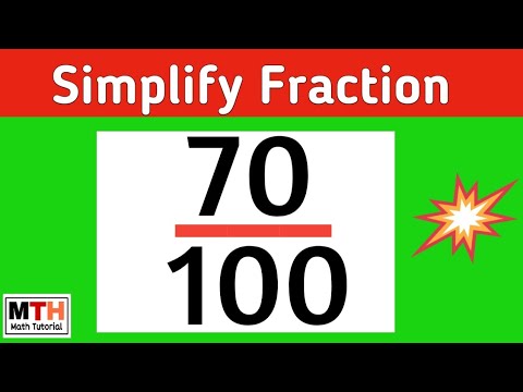 How to simplify the fraction 70/100 | 70/100 Simplified
