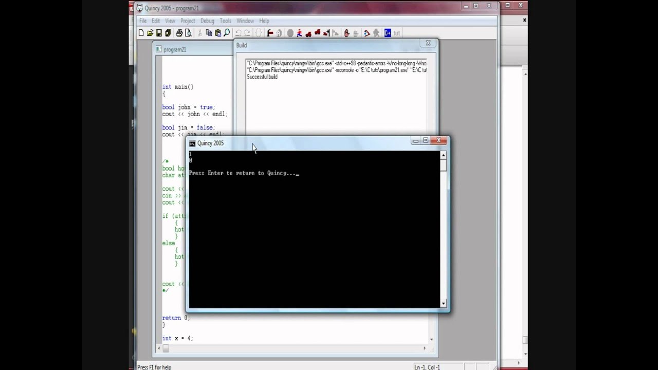 C++ tutorial 21...Bool Data Type