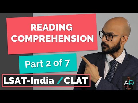 Practise Reading Comprehension for LSAT: Part 2 Video Lecture - Crash ...