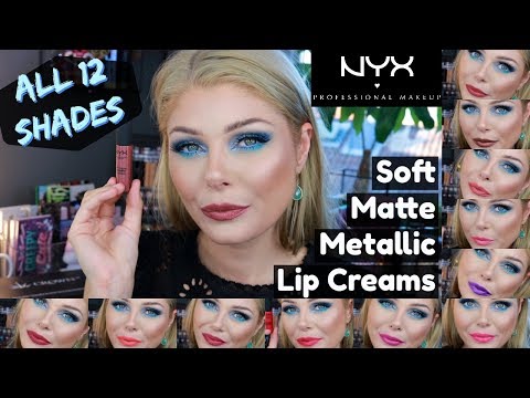 NYX Soft Matte Metallic Lip Creams | Lipswatching All Shades + Review