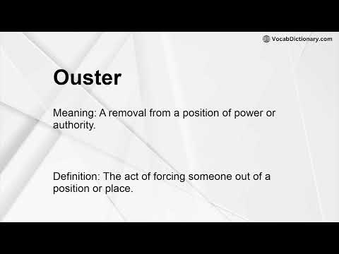 Ouster Meaning