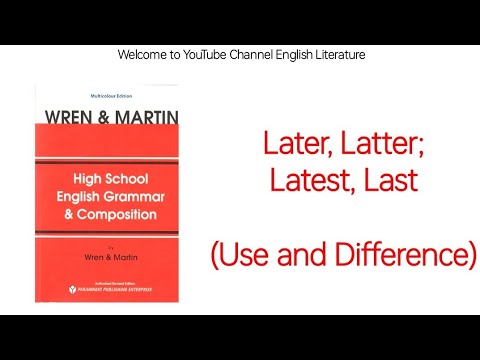 How to Use Later, Latter, Latest, and Last Correctly #englishgrammar Urdu/Hindi