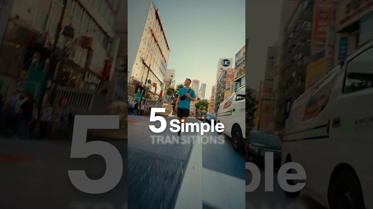 5 Simple Transitions💫 #tutorial #transitions #incamera #editing #filmmaking