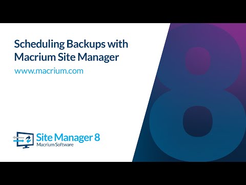Scheduling Backups with Macrium Site Manager