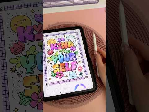 iPad relaxation 💕✨ color with me | apple pencil asmr | lake coloring app | iPad drawing