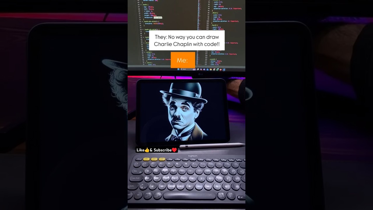 Charlie Chaplin with html and css| javascript full course| code with harry| #html #css #coding