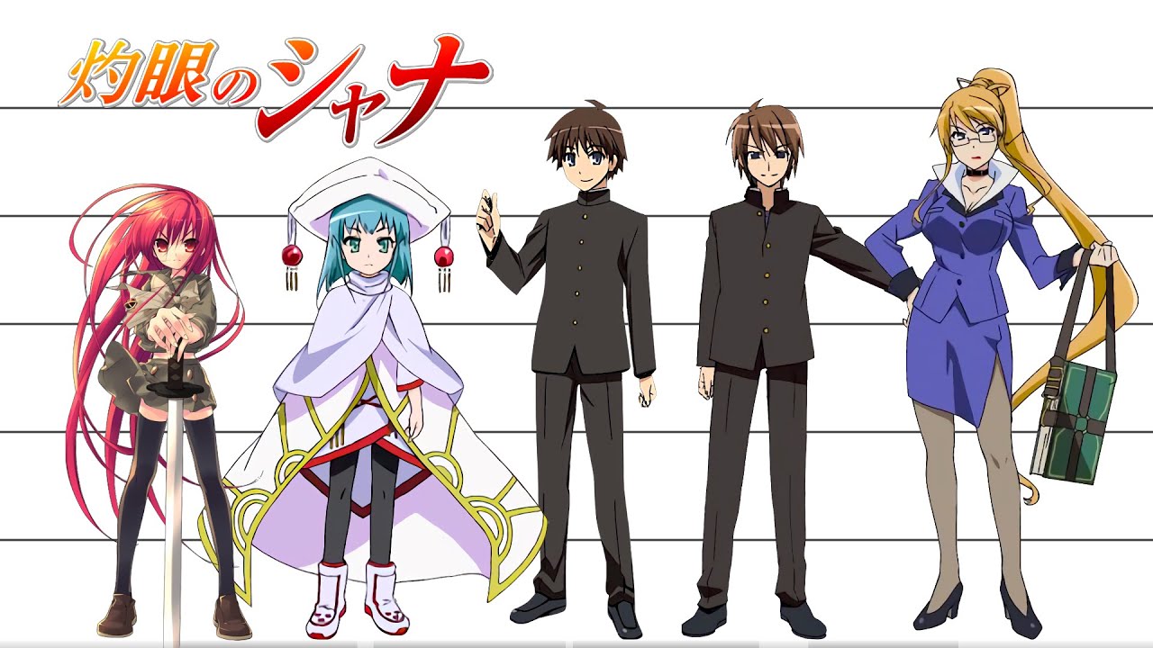 Shana of the Blazing Eyes | Characters Height Comparison