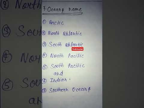 7 Ocean's Name #shorts #viralshorts #gsshort #gkshorts #oceans name